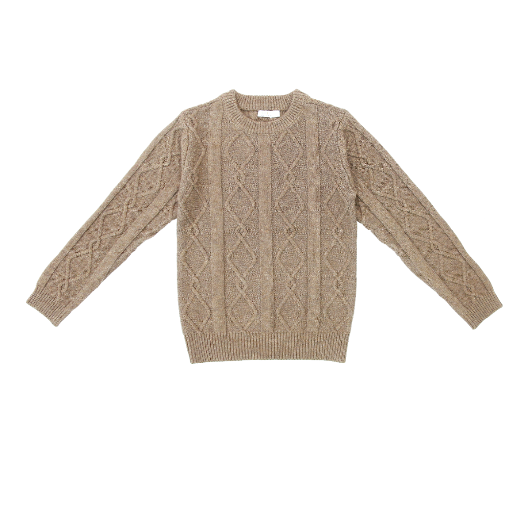 Mocha Diamond Crew Sweater – CocoBlanc.